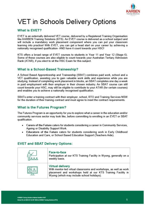 External VET Courses - KARBEN Training Solutions | National ID 91167